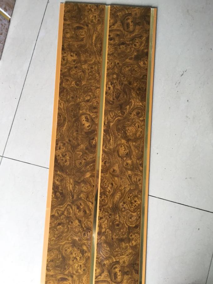 7mm Stärke-Decke PVC-Platten mit zwei goldenen Linien nicht brennbare ...